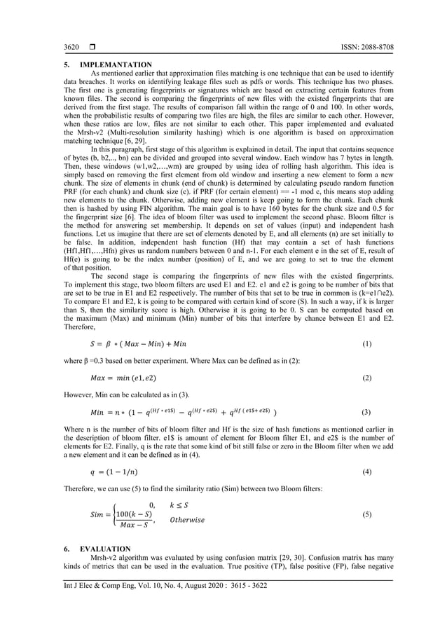 Data loss prevention by using MRSH-v2 algorithm | PDF