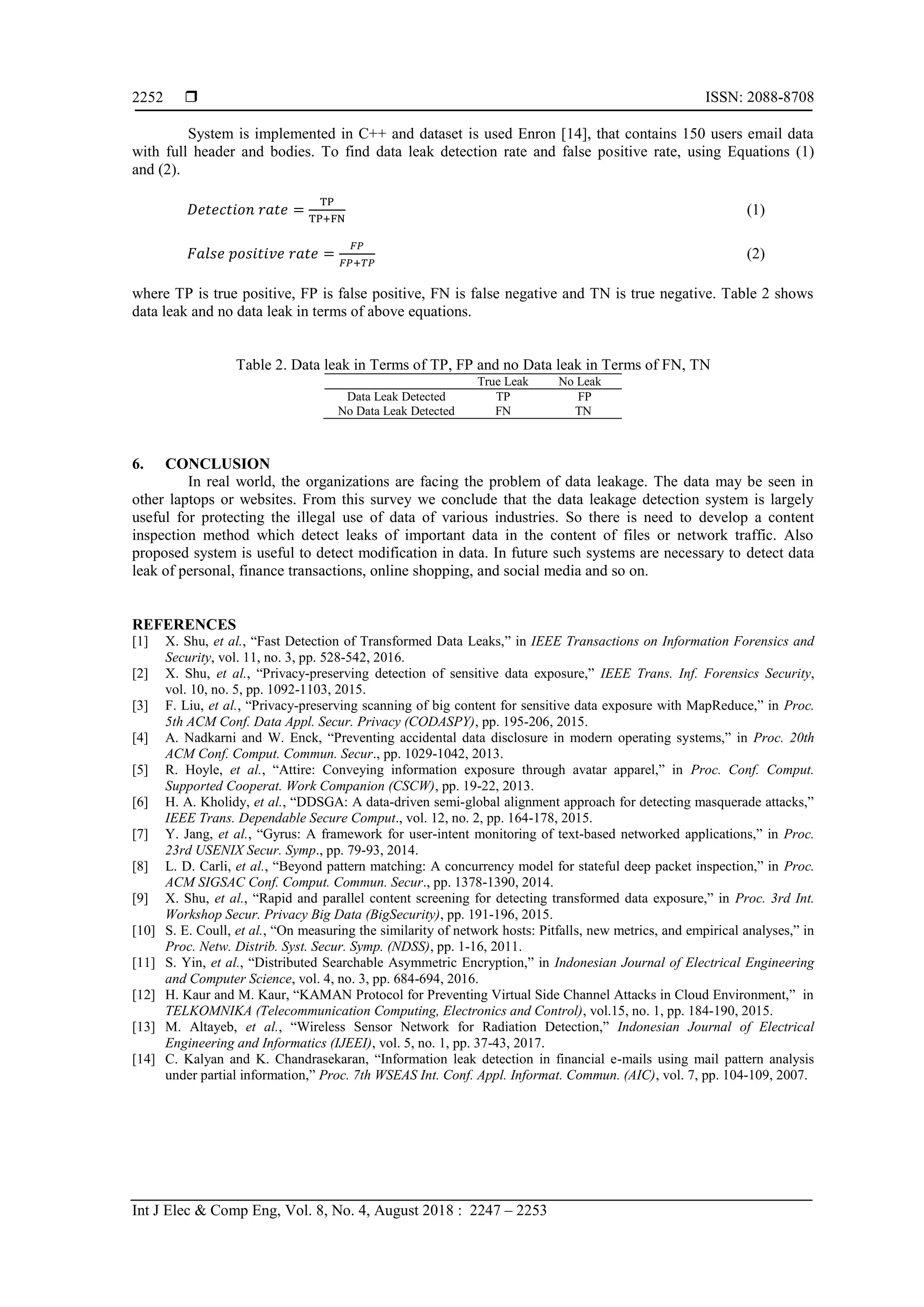 A Survey: Data Leakage Detection Techniques | PDF