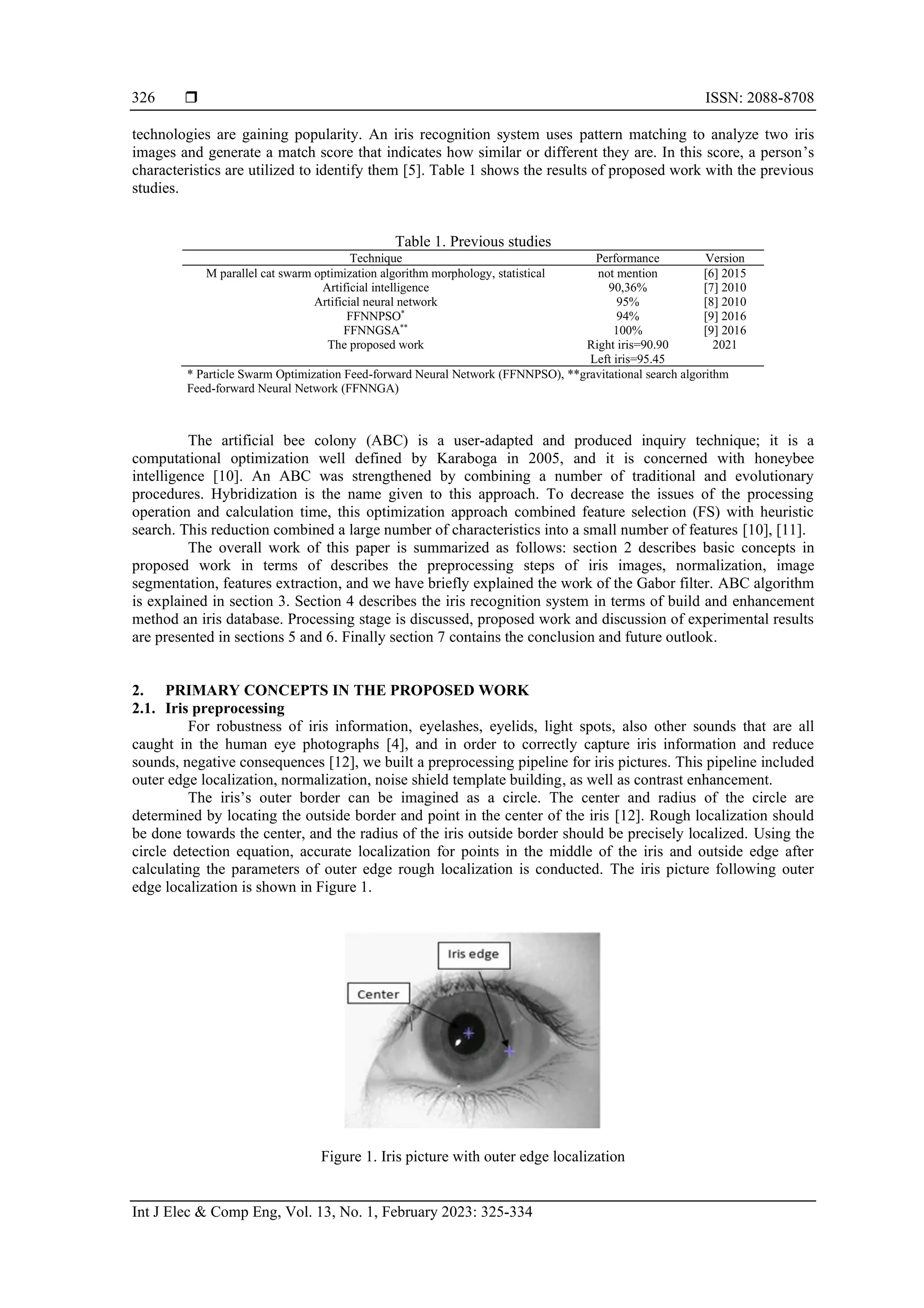 Iris recognition based on 2D Gabor filter | PDF