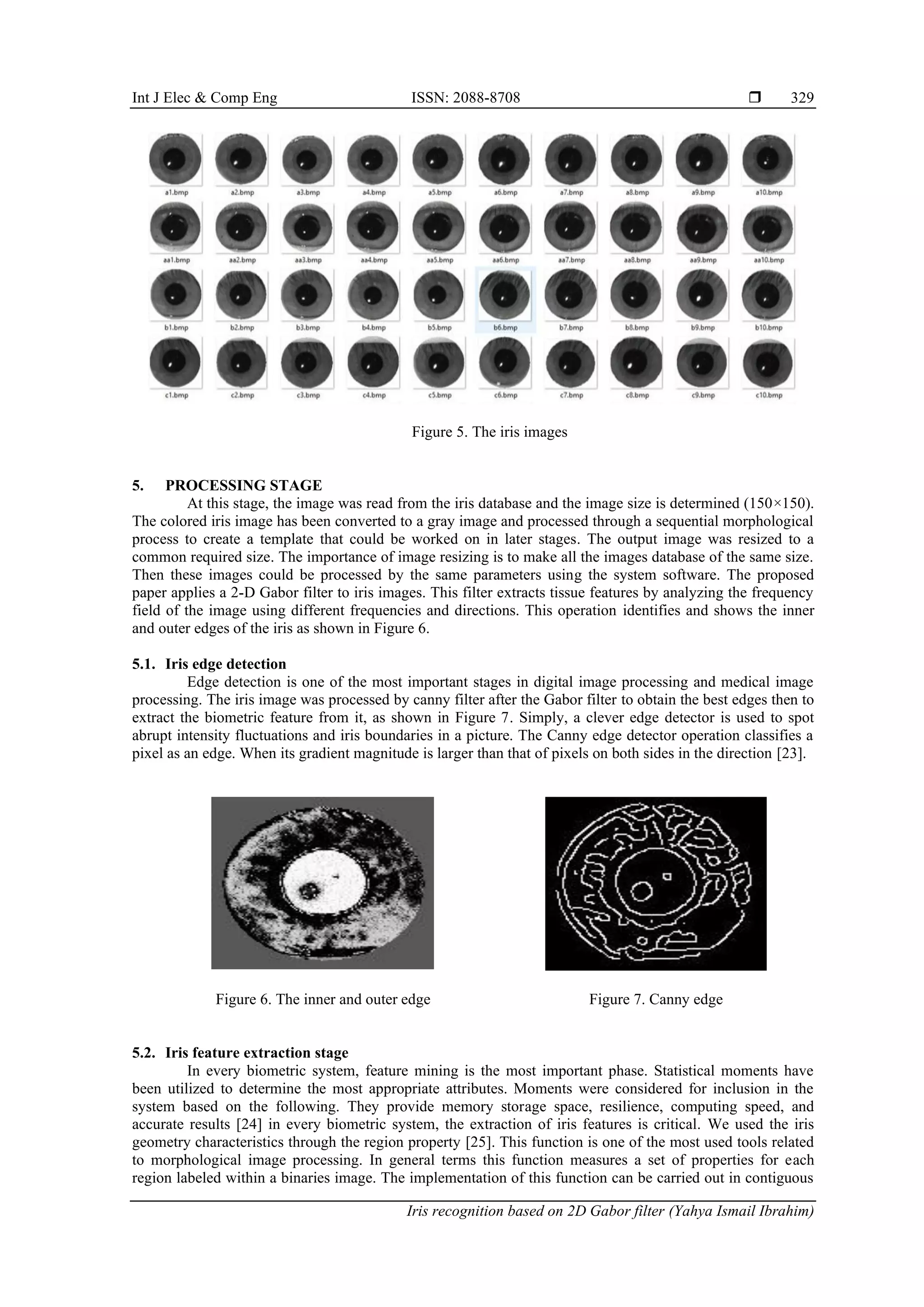 Iris recognition based on 2D Gabor filter | PDF