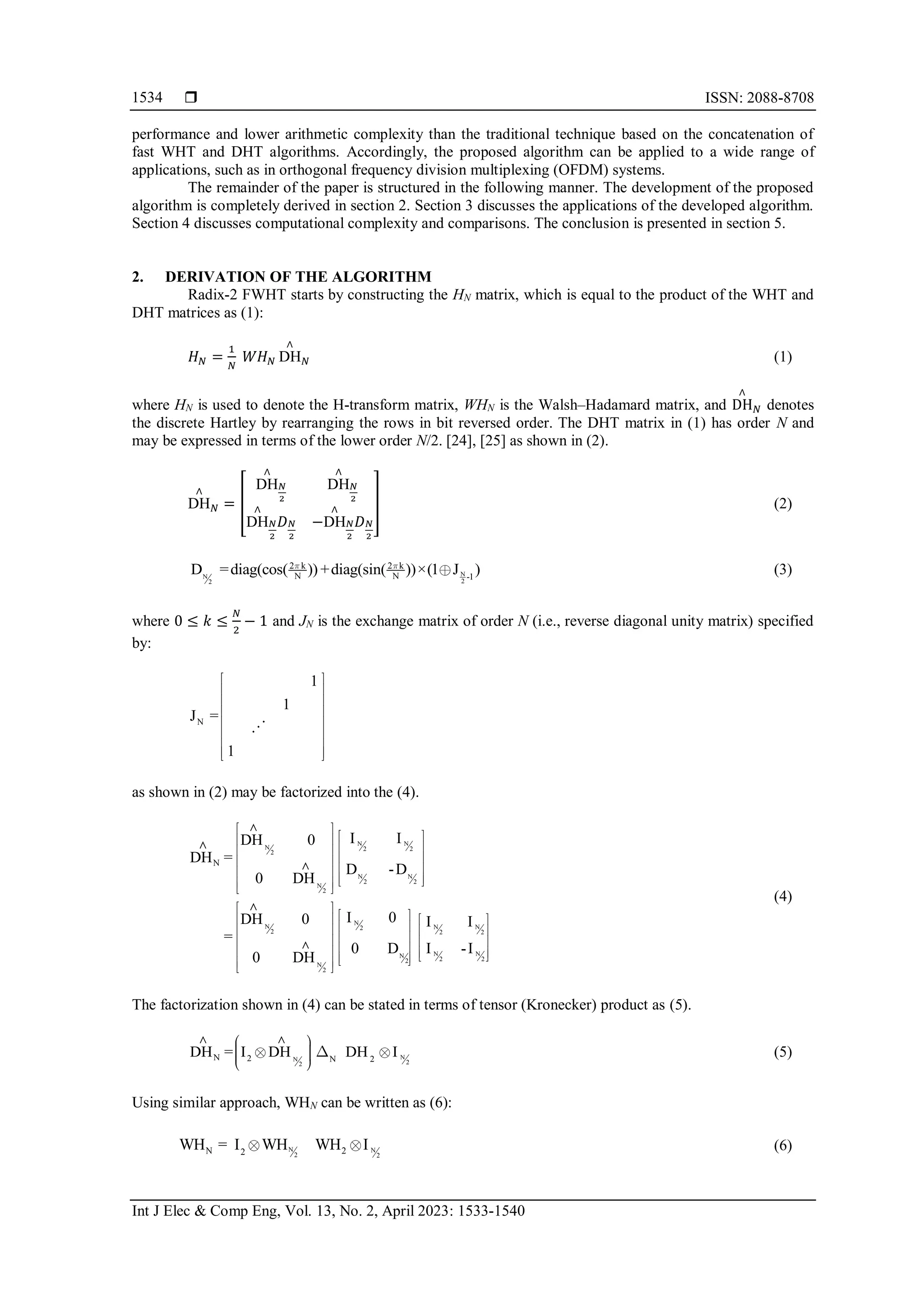 New Fast Walsh Hadamard Hartley Transform Algorithm Pdf