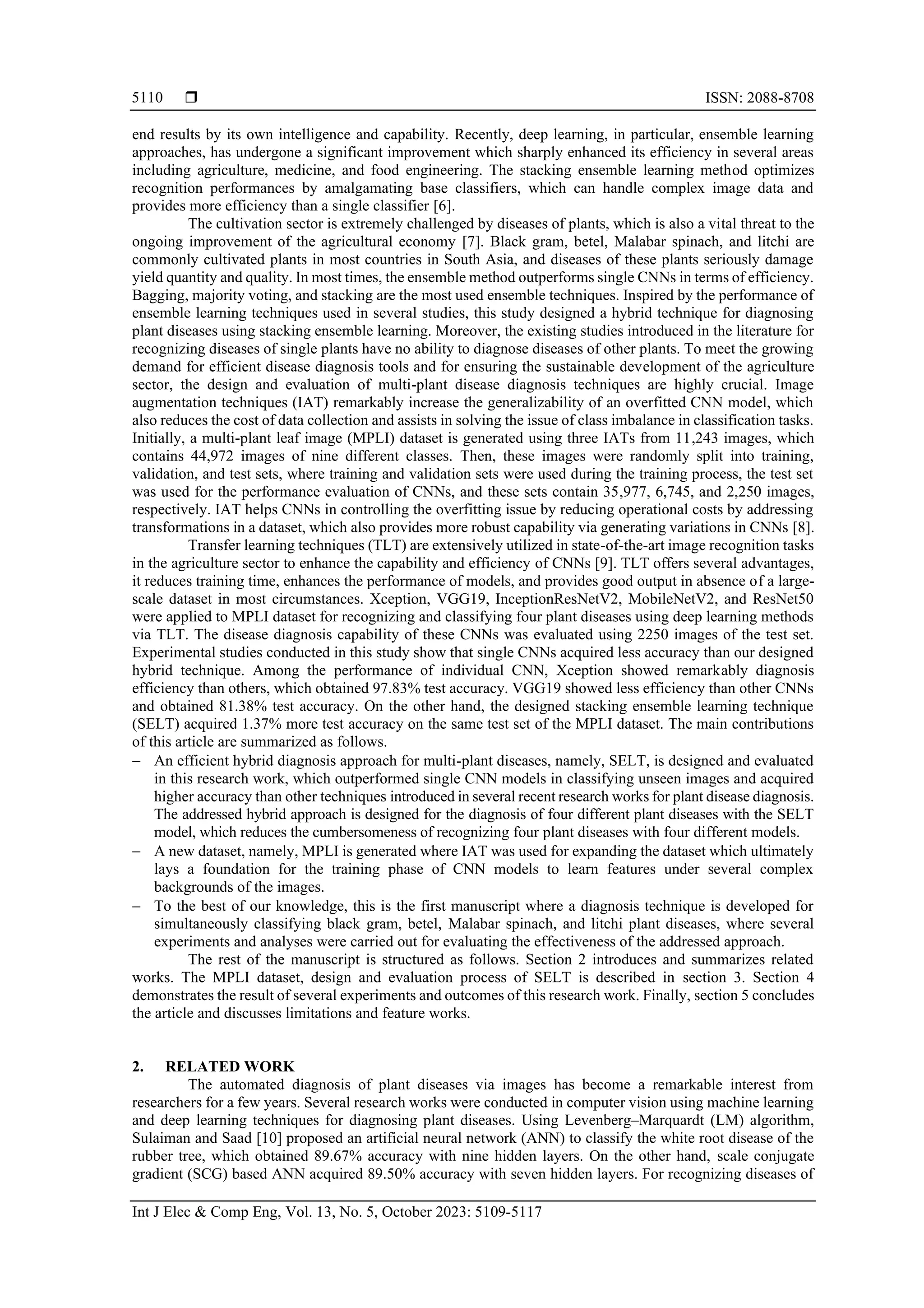 Improved vision-based diagnosis of multi-plant disease using an ...