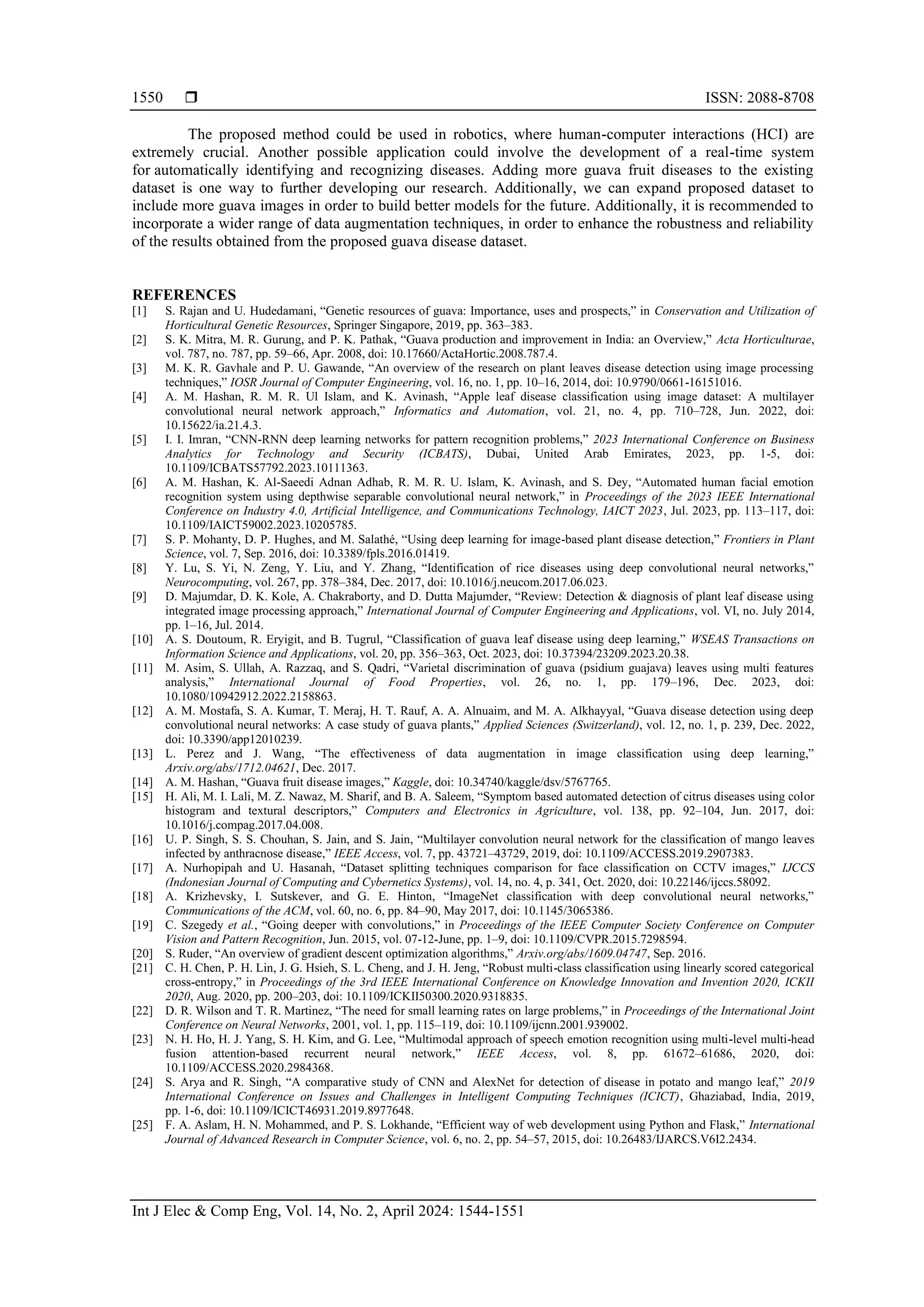 Guava fruit disease identification based on improved convolutional ...