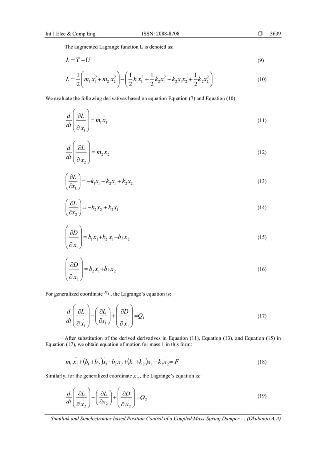 Simulink and Simelectronics based Position Control of a Coupled Mass ...