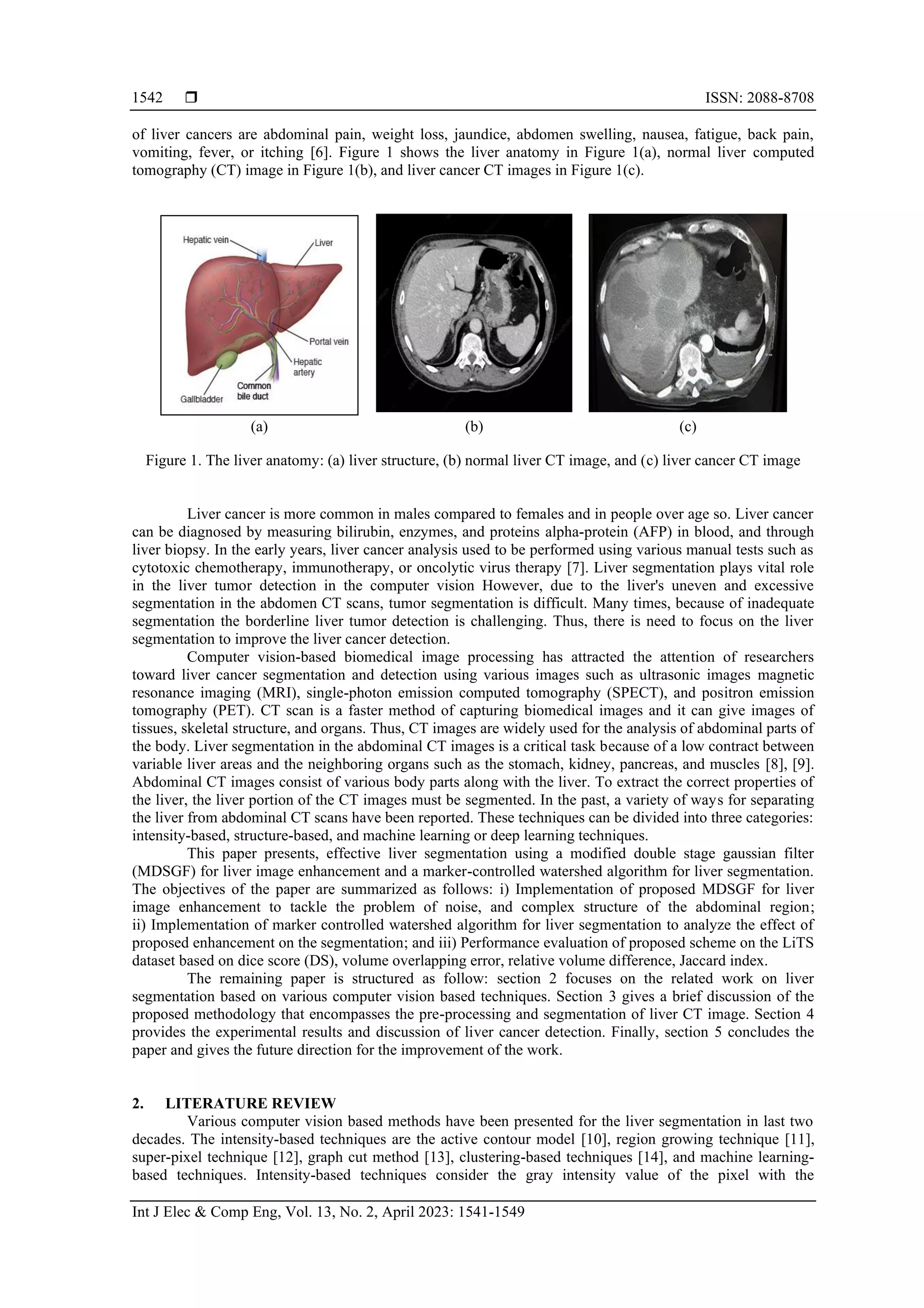 Liver segmentation using marker controlled watershed transform | PDF