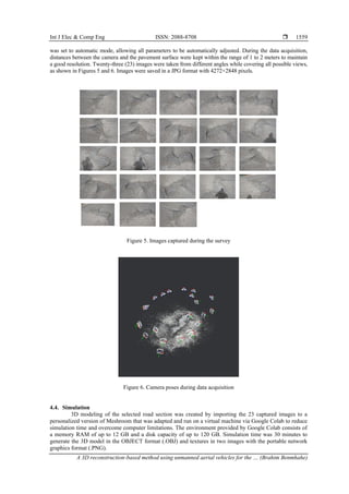 A 3D reconstruction-based method using unmanned aerial vehicles for the representation and ...