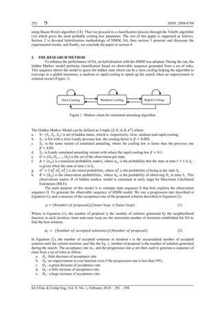 A Self-Tuned Simulated Annealing Algorithm using Hidden Markov Mode | PDF