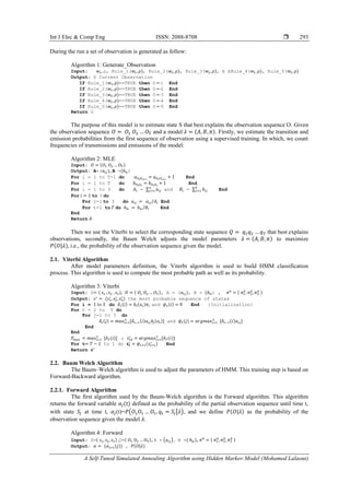 A Self-Tuned Simulated Annealing Algorithm using Hidden Markov Mode | PDF