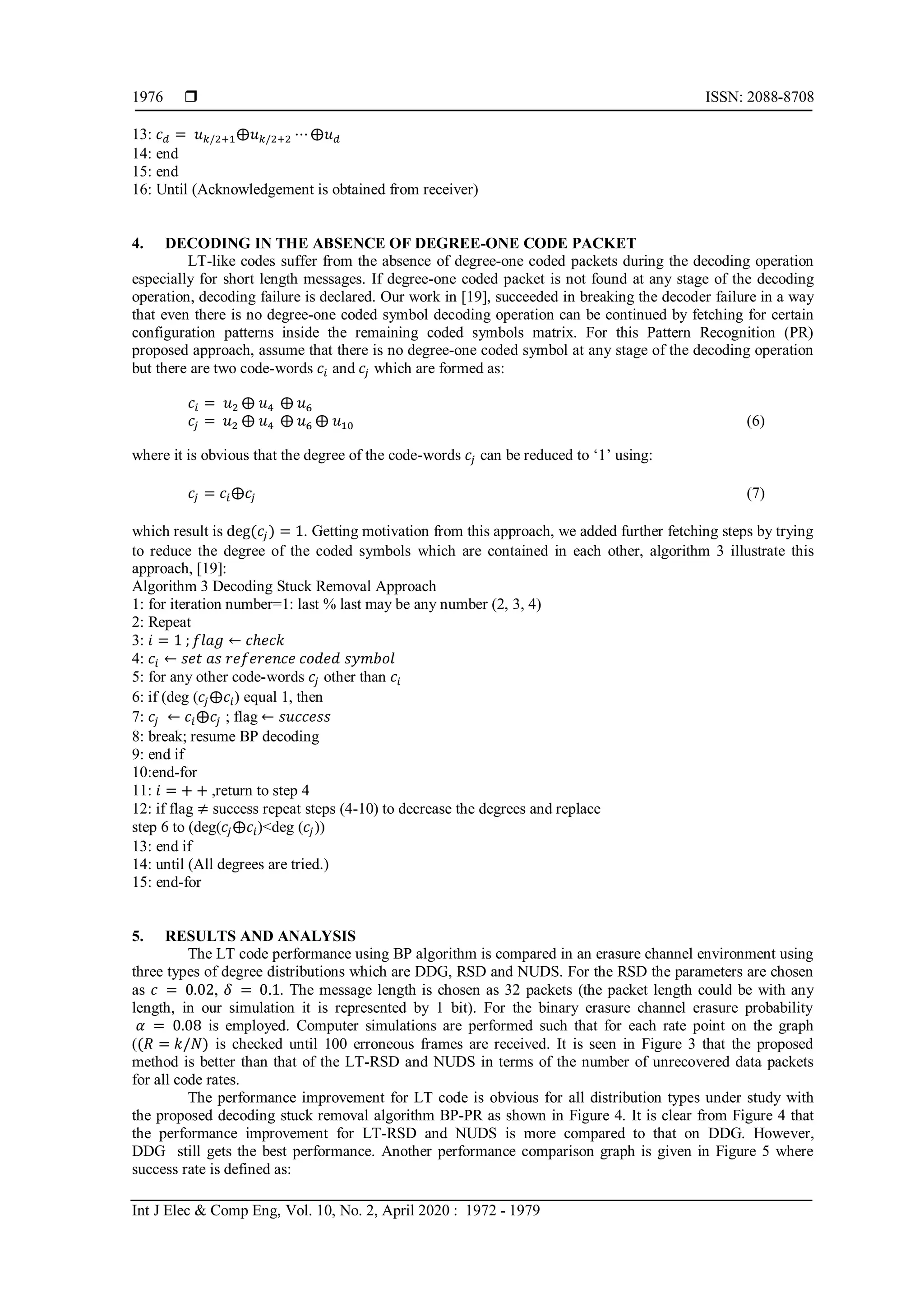 Improving the data recovery for short length LT codes | PDF