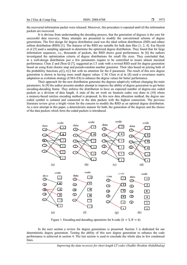 Improving the data recovery for short length LT codes | PDF