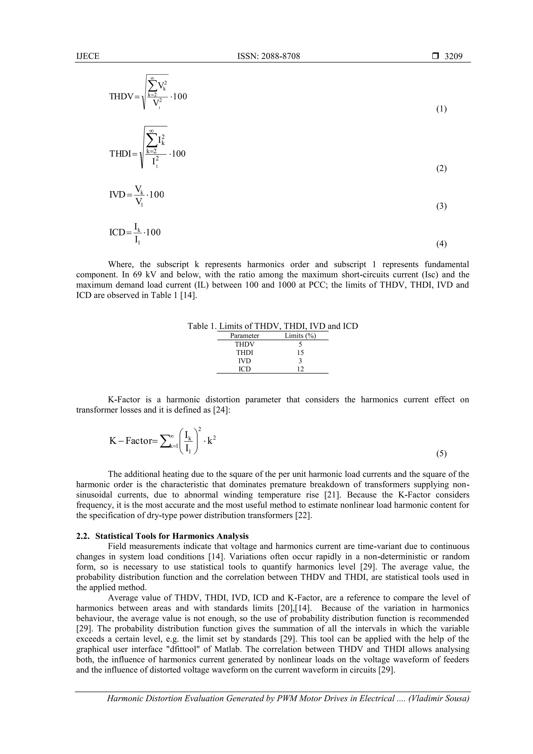 Harmonic Distortion Evaluation Generated by PWM Motor Drives in Electrical Industrial Systems | PDF