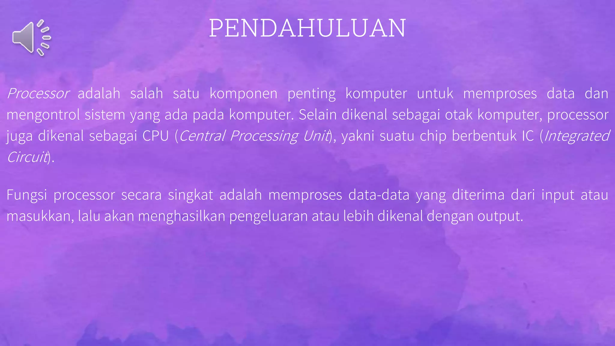 PPT PERKEMBANGAN PROCESSOR | PPTX