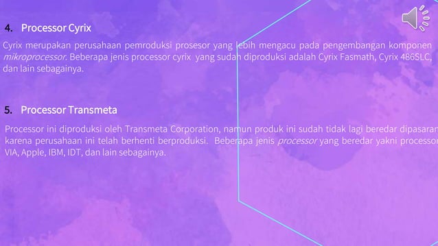 PPT PERKEMBANGAN PROCESSOR | PPTX