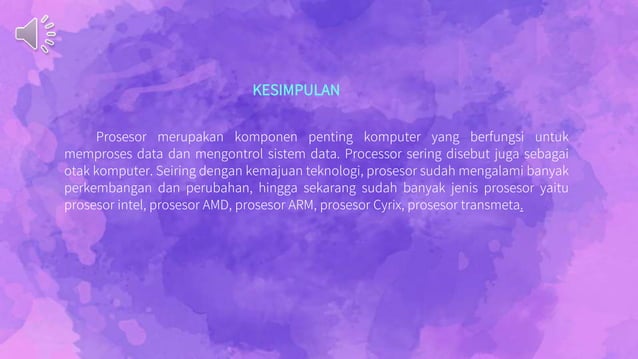 PPT PERKEMBANGAN PROCESSOR | PPTX