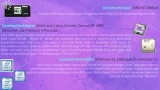 PPT PERKEMBANGAN PROCESSOR | PPTX