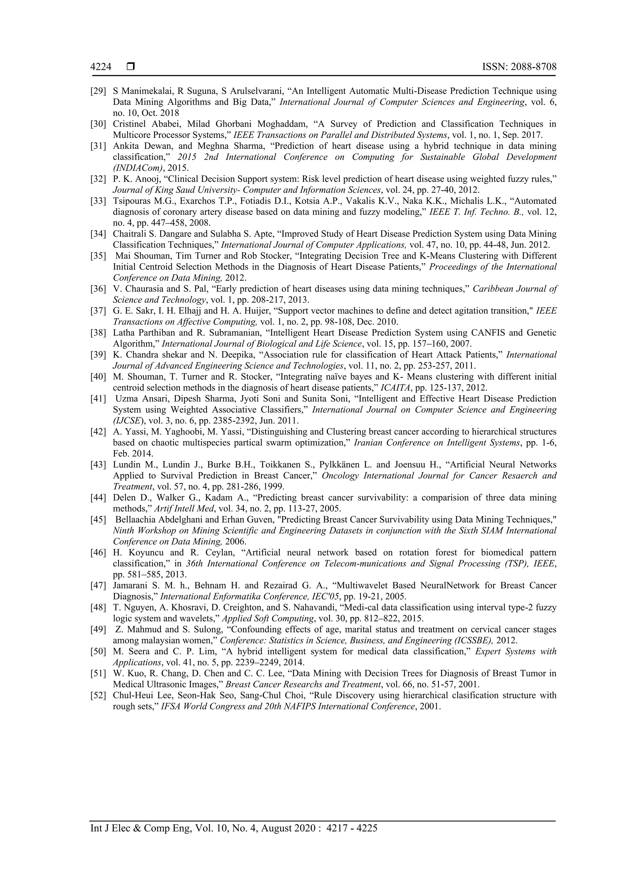 A comprehensive study on disease risk predictions in machine learning | PDF