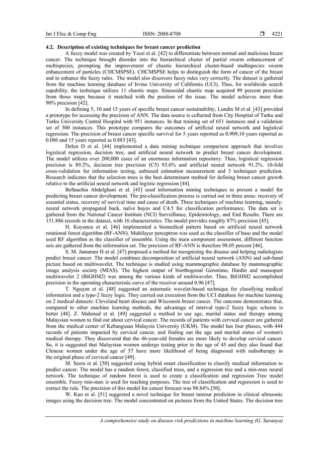 A comprehensive study on disease risk predictions in machine learning | PDF