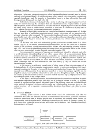 A Multi-robot System Coordination Design and Analysis on Wall Follower Robot Group | PDF