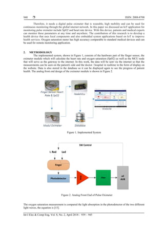 Internet of Things: Low Cost and Wearable SpO2 Device for Health ...