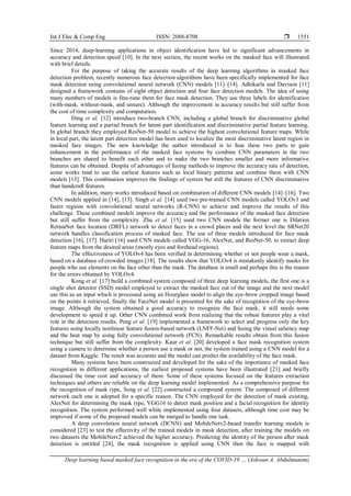 Deep learning based masked face recognition in the era of the COVID-19 pandemic | PDF