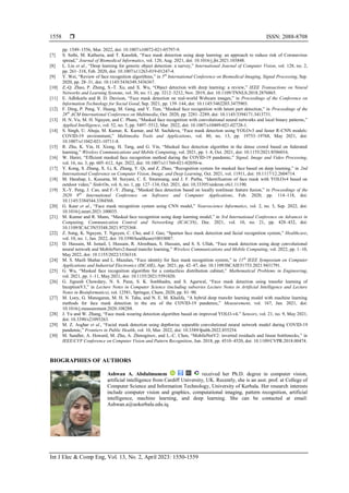 Deep learning based masked face recognition in the era of the COVID-19 pandemic | PDF