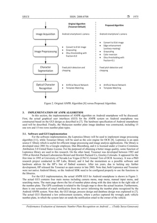 Performance Evaluation of Automatic Number Plate Recognition on Android ...