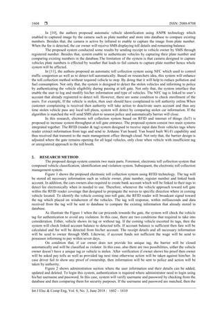 Electronic Toll Collection System based on Radio Frequency ...