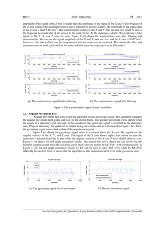 Inertial Navigation for Quadrotor Using Kalman Filter with Drift Compensation | PDF