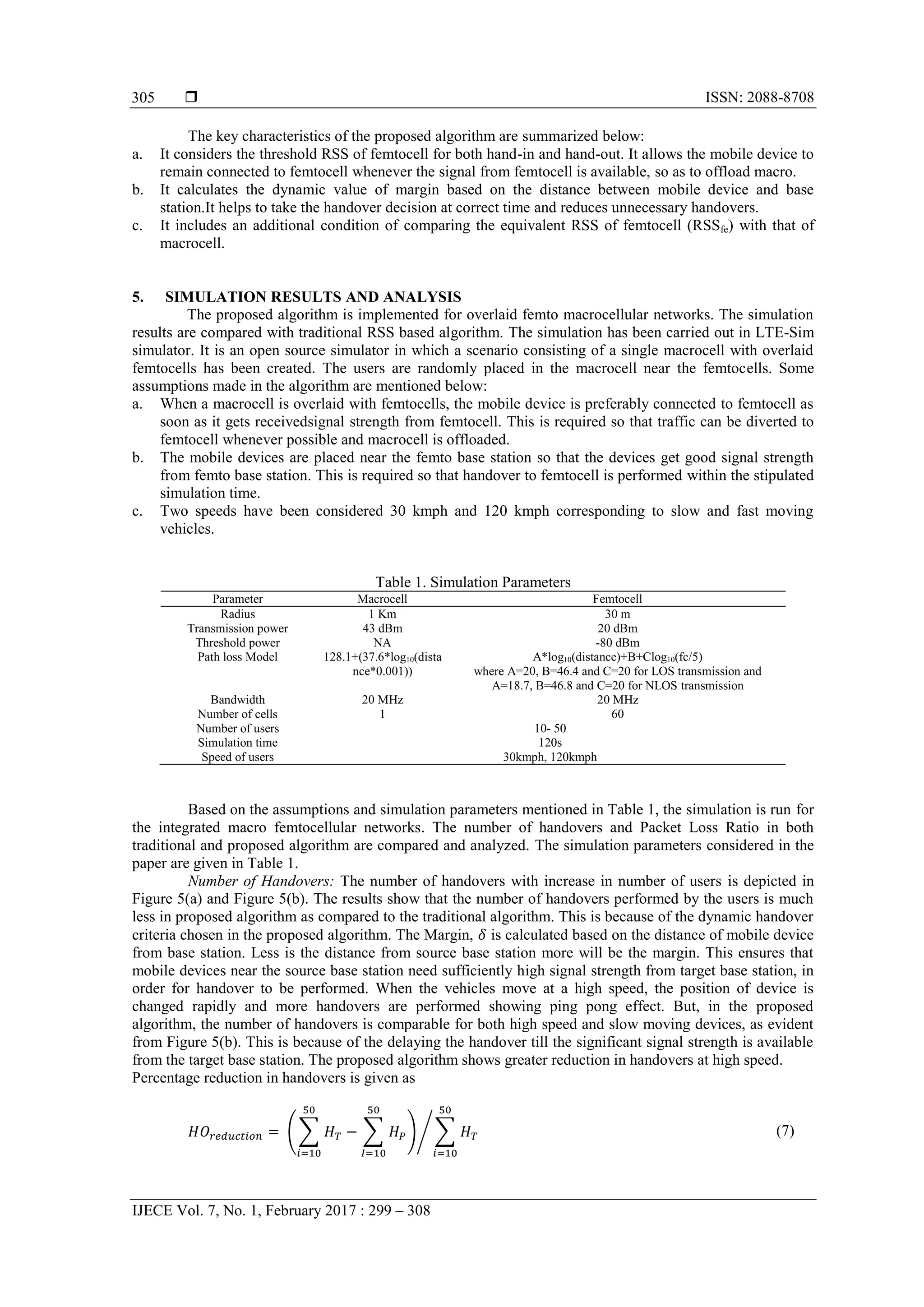 A Vertical Handover Algorithm In Integrated Macrocell Femtocell