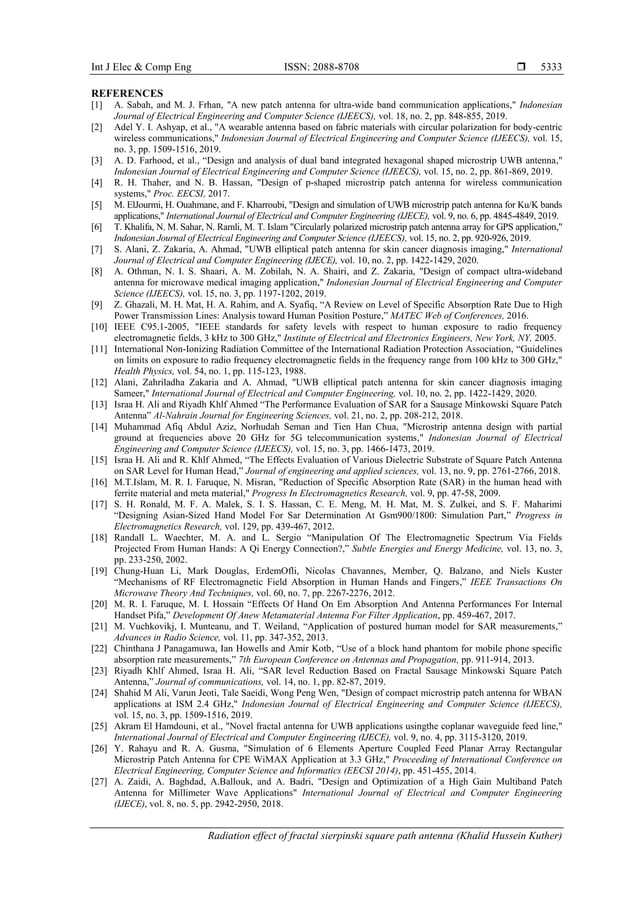 Radiation effect of fractal sierpinski square patch antenna | PDF