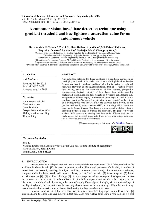 A computer vision-based lane detection technique using gradient ...