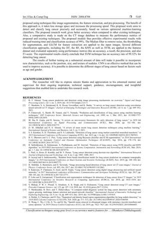 Classification techniques using gray level co-occurrence matrix features for the detection of ...