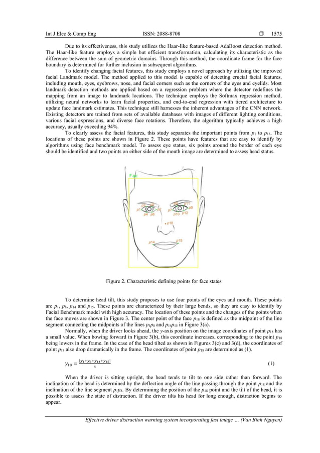 Effective driver distraction warning system incorporating fast image ...