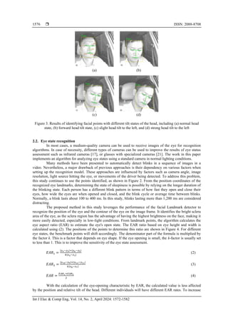 Effective driver distraction warning system incorporating fast image recognition methods | PDF ...