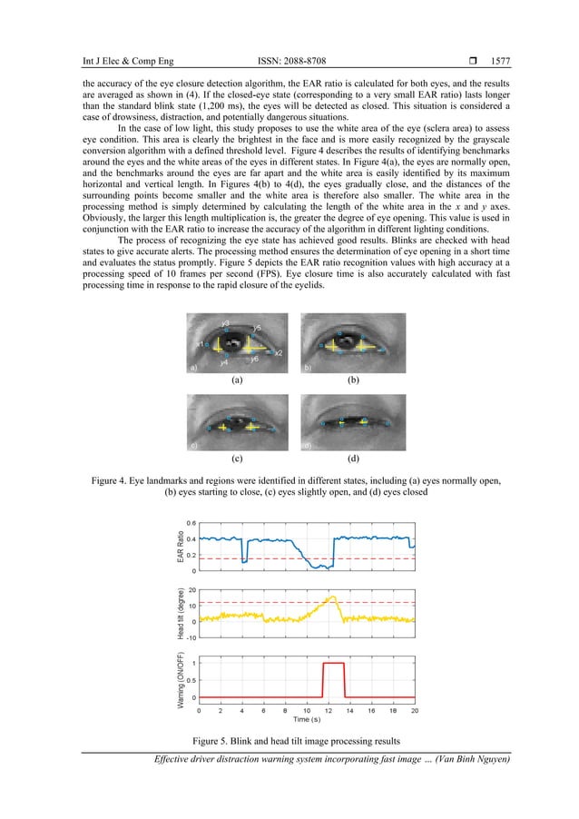 Effective driver distraction warning system incorporating fast image recognition methods | PDF