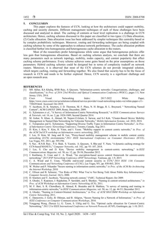 Study and analysis of mobility, security, and caching issues in CCN | PDF | Computer Networking ...