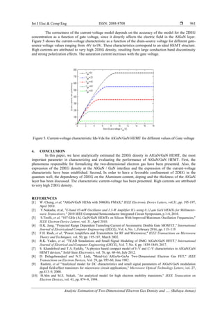Analytic Estimation of Two-Dimensional Electron Gas Density and Current-Voltage Characteristic ...