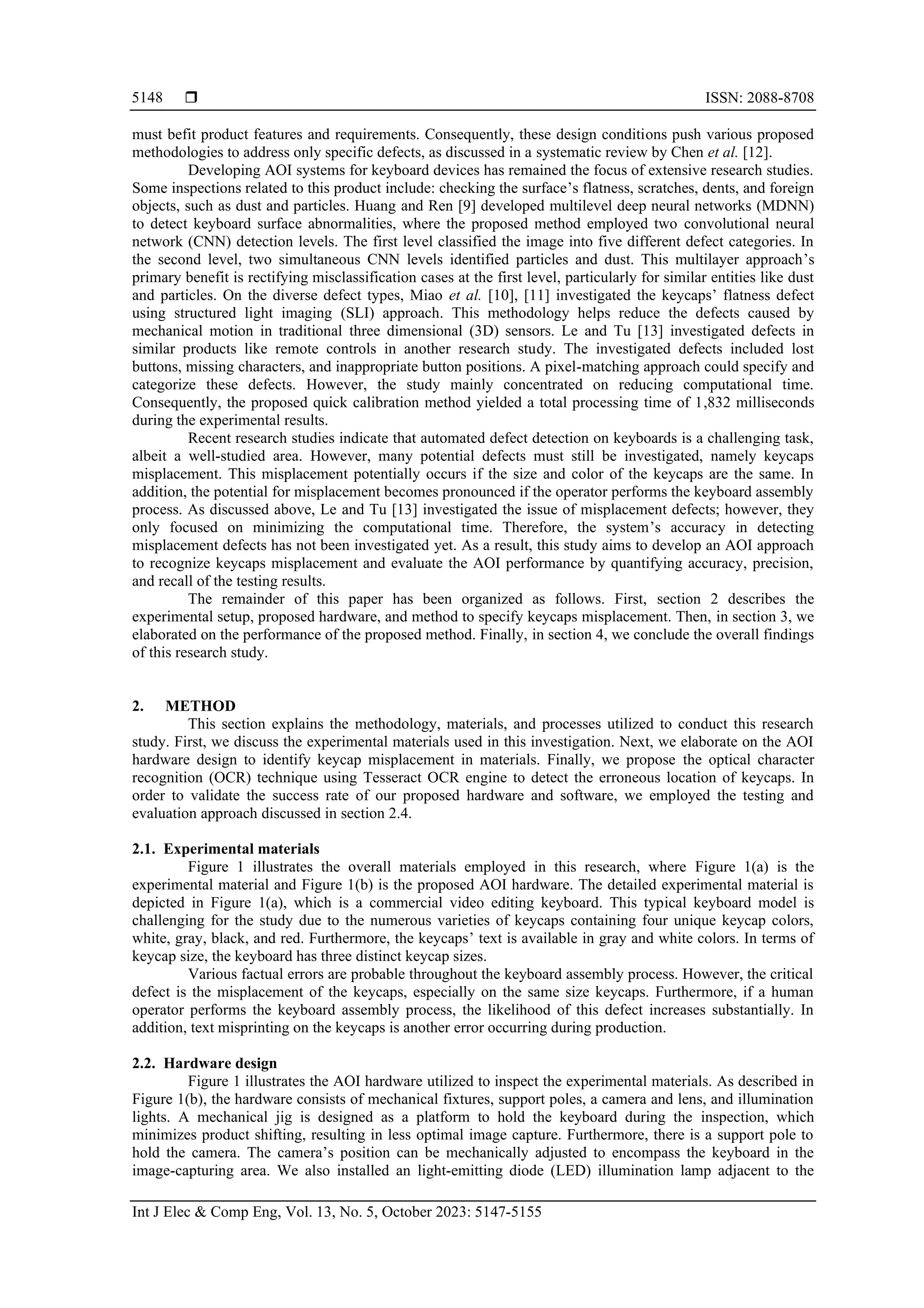 Automatic optical inspection for detecting keycaps misplacement using ...