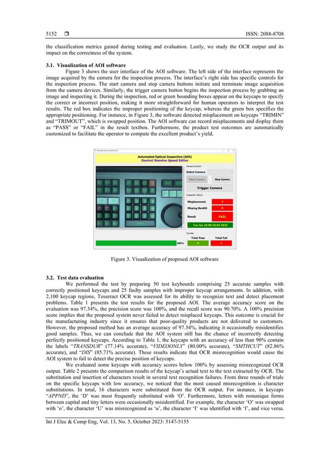 Automatic Optical Inspection For Detecting Keycaps Misplacement Using Tesseract Optical