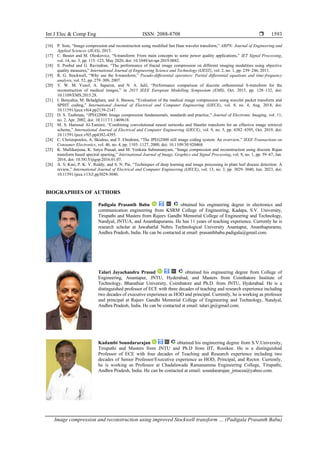 Image compression and reconstruction using improved Stockwell transform ...