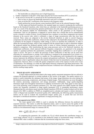 Image compression and reconstruction using improved Stockwell transform ...