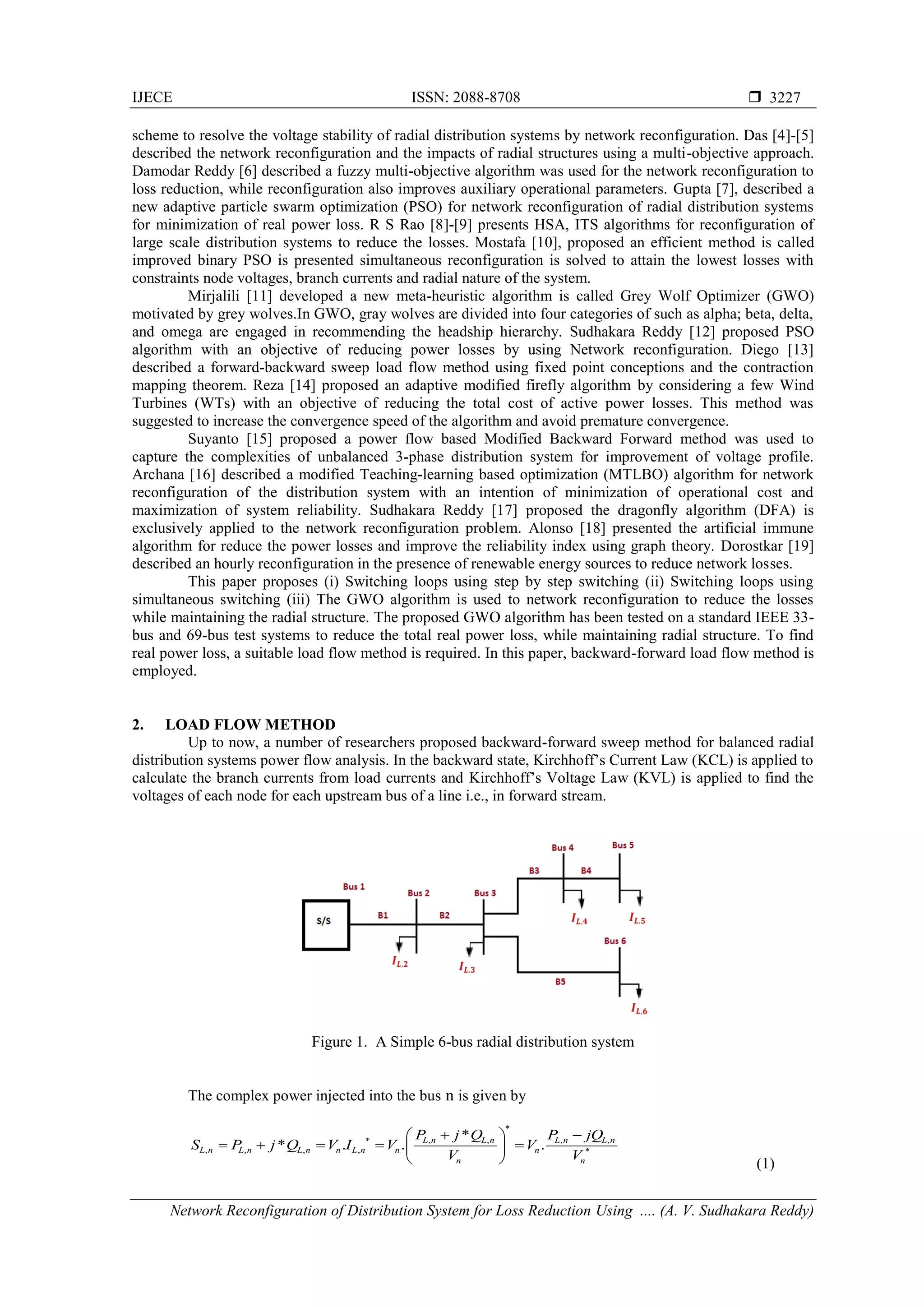 Network Reconfiguration Of Distribution System For Loss Reduction Using Gwo Algorithm Pdf