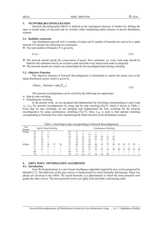 Network Reconfiguration of Distribution System for Loss Reduction Using GWO Algorithm | PDF ...