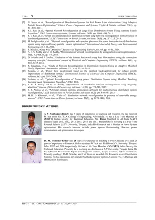 Network Reconfiguration of Distribution System for Loss Reduction Using GWO Algorithm | PDF ...
