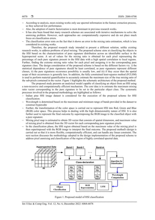 Precise identification of objects in a hyperspectral image by characterizing the distribution of ...