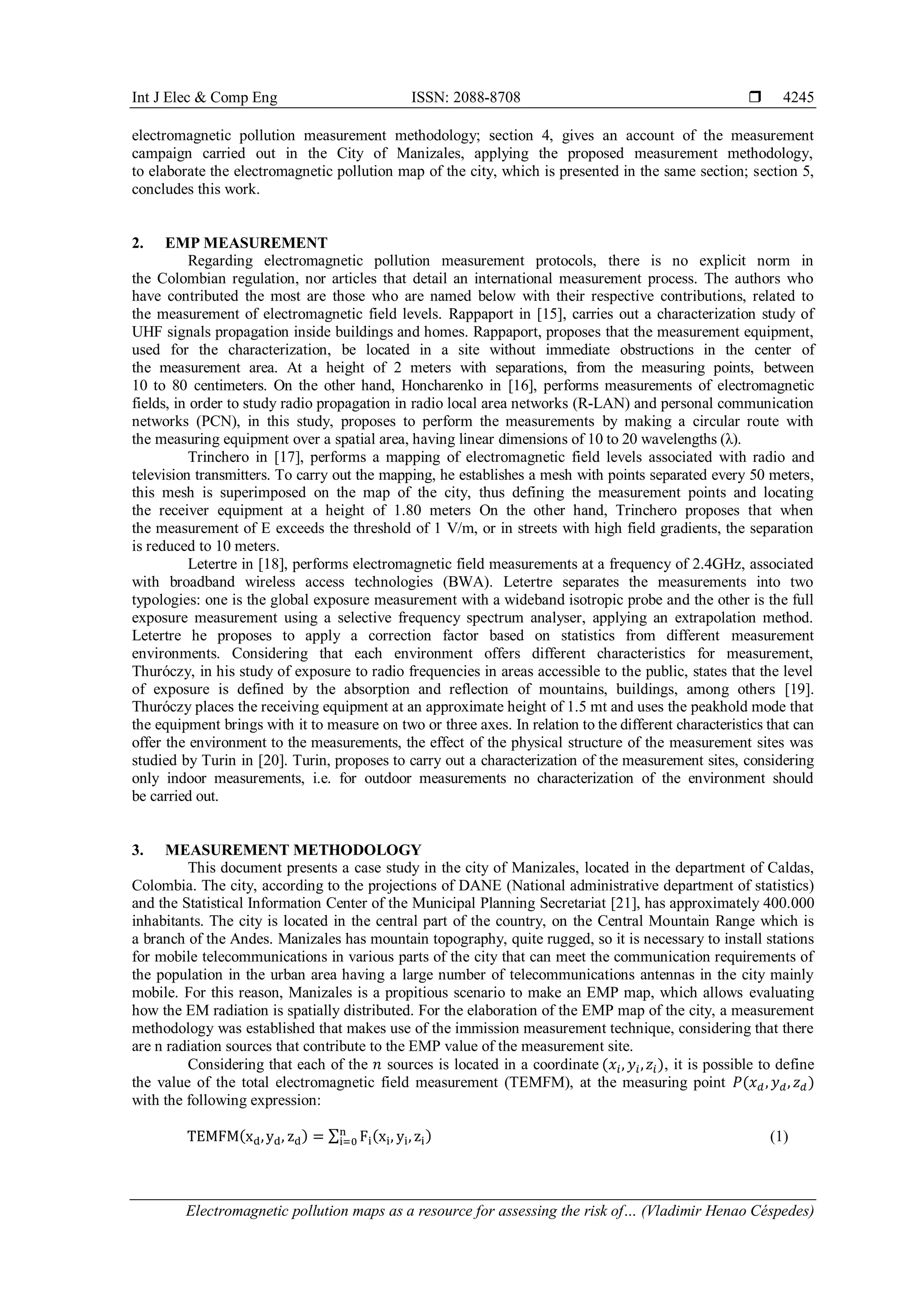 Electromagnetic pollution maps as a resource for assessing the risk of ...