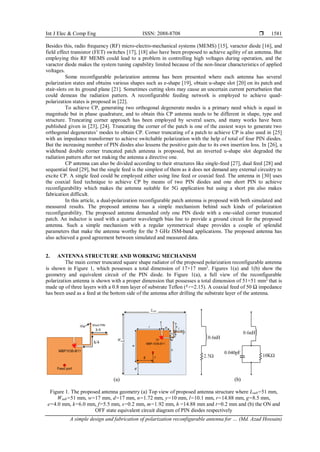 A simple design and fabrication of polarization reconfigurable antenna for industrial scientific ...