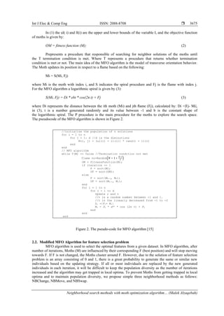Neighborhood search methods with moth optimization algorithm as a wrapper method for feature ...
