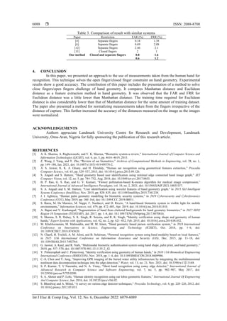 Hand geometry recognition: an approach for closed and separated fingers ...
