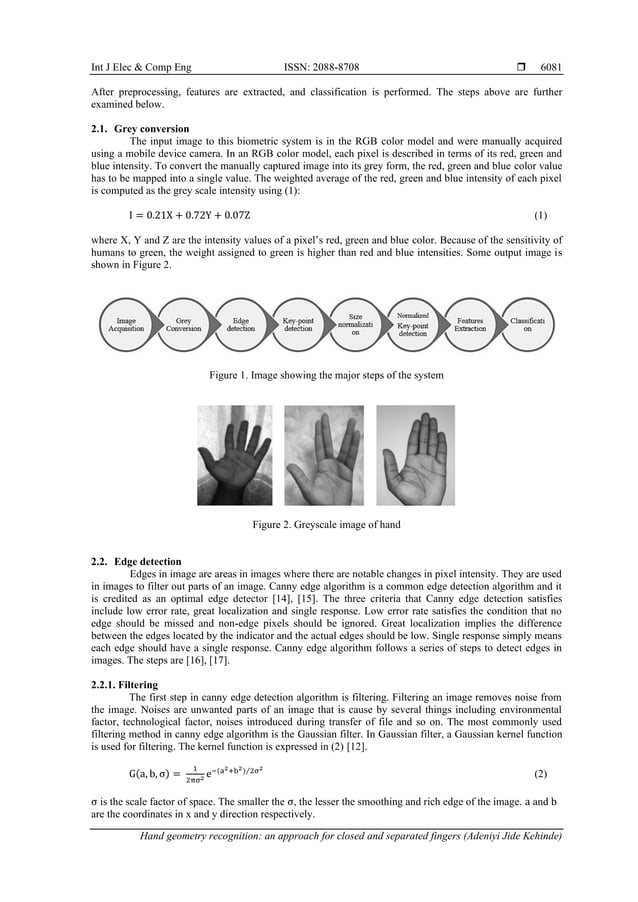 Hand geometry recognition: an approach for closed and separated fingers ...